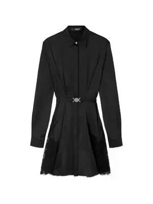 Versace Lace-trim Belted Dress