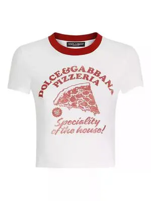 Dolce & Gabbana Graphic-print Cotton T-shirt - White
