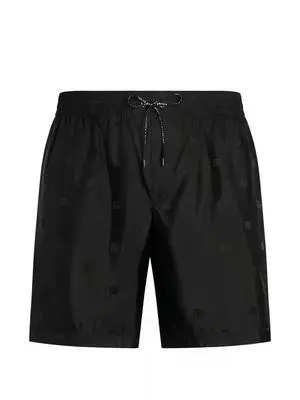 Dolce & Gabbana Logo-pattern Swim Shorts - Black