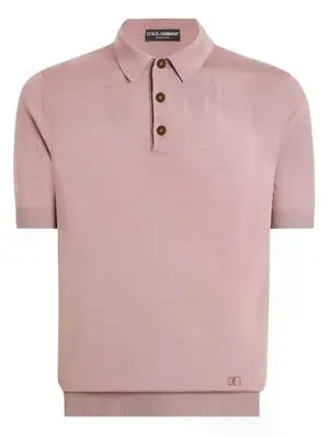Dolce & Gabbana Button-fastening Short-sleeve Polo Shirt - Pink