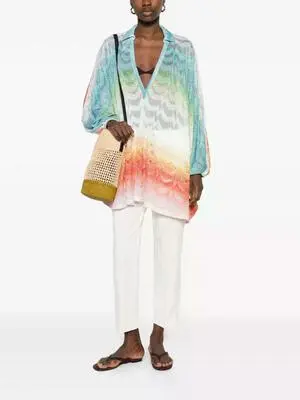Missoni V-neck Patterned Beach Cover-up