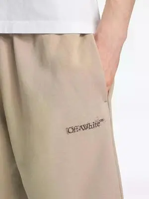 Off-White Heraldic Print Drawstring Shorts - Neutrals