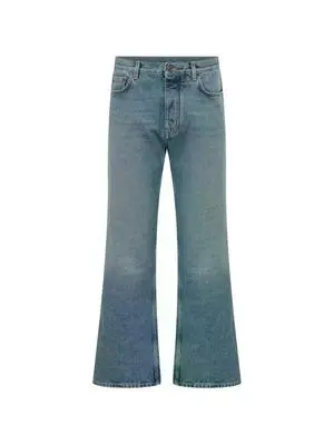 Off-white Wide Leg Jeans For Men