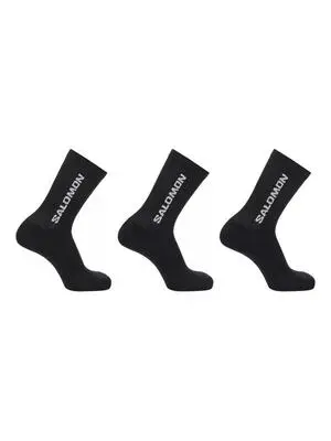SALOMON Logo-intarsia Socks - Black