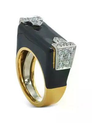 David Webb Diamond And Gemstone Ring - Gold