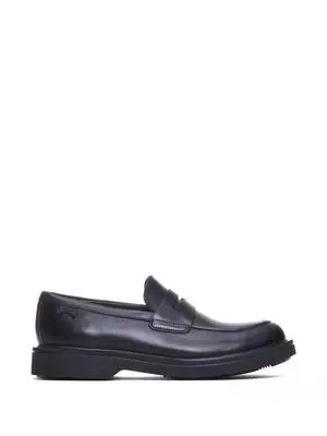 Camper Norman Round-toe Leather Loafers - Black