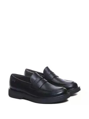 Camper Norman Round-toe Leather Loafers - Black