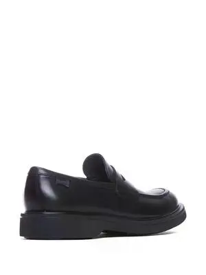 Camper Norman Round-toe Leather Loafers - Black