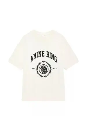 ANINE BING Jaylin Graphic-print T-shirt - Neutrals