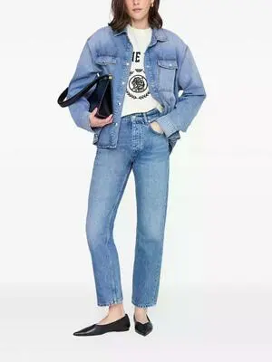 ANINE BING Jaylin Graphic-print T-shirt - Neutrals