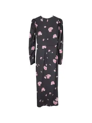 REFORMATION Floral-print Long-sleeve Midi Dress