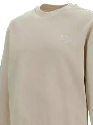 A.p.c. Logo-embroidered Sweatshirt - Neutrals