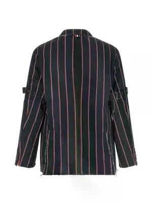 Thom Browne Striped Fringed Blazer