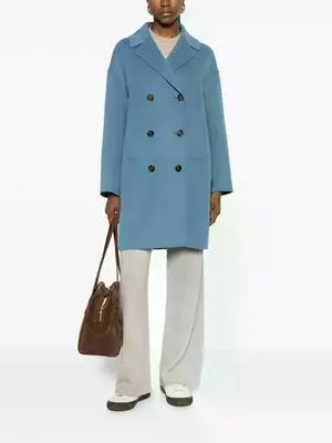 Max Mara Double-breasted Coat - Blue