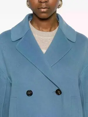 Max Mara Double-breasted Coat - Blue