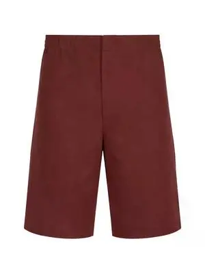 Zegna Linen Chino Shorts - Red