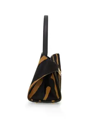 FERRAGAMO Hug Soft Bicolor Shoulder Bag - Black