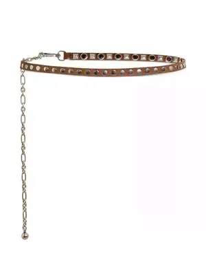 Etro Studded Leather Belt - Brown