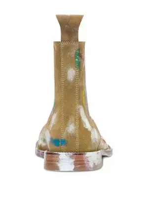 Moschino Pull-tab Painted Chelsea Boots