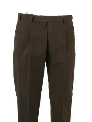 PT TORINO Pleated Flap Trousers - Brown