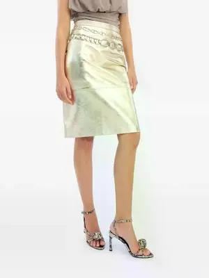 ROTATE BY BIRGER CHRISTENSEN Leather Midi Skirt