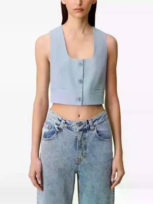 Claudie Pierlot Square Neck Buttoned Waistcoat