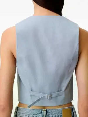 Claudie Pierlot Square Neck Buttoned Waistcoat