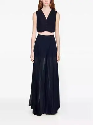 Sandro Pleated Palazzo Pants