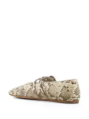 Le Monde Beryl Classic Claudia Buckled Ballet Flats - Neutrals