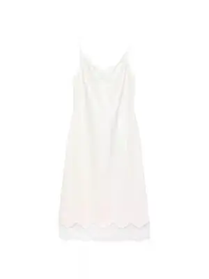 Coperni Lace-trimmed Midi Dress - White