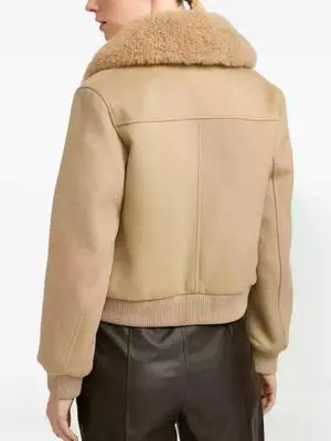 YVES SALOMON Lambswool-collar Bomber Jacket