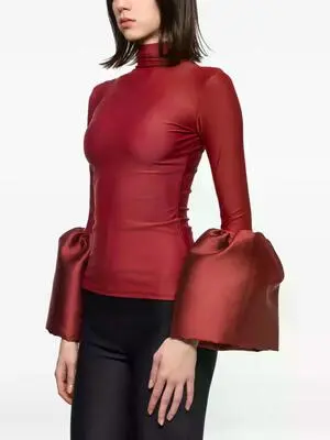 ATU BODY COUTURE High-neck Bell-sleeve Top - Red