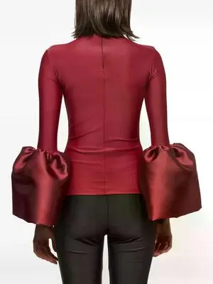 ATU BODY COUTURE High-neck Bell-sleeve Top - Red