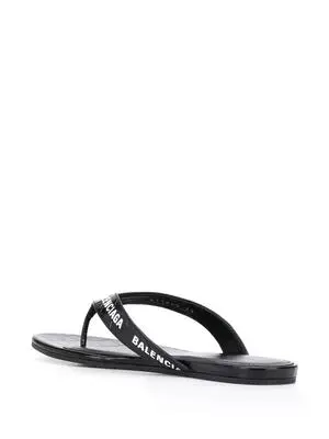 Balenciaga Crocodile Effect Logo Sandals
