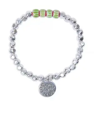GOTTLOB Elastic Beaded Bracelet - Silver