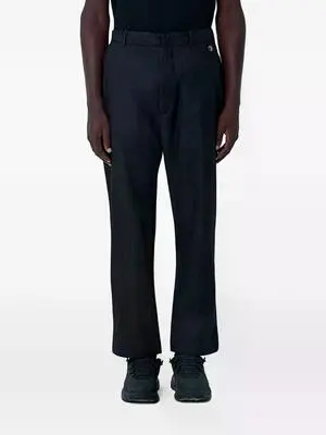 MOOS STUDIO Mid-rise Wool Pleated Trousers