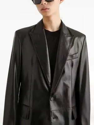 Dolce & Gabbana Buttoned Leather Blazer