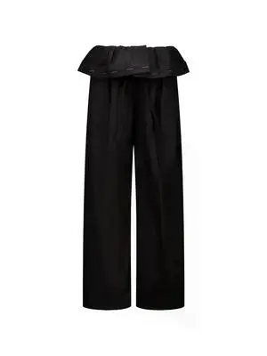 We11Done Folded Button-fastening Trousers