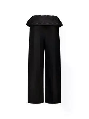 We11Done Folded Button-fastening Trousers
