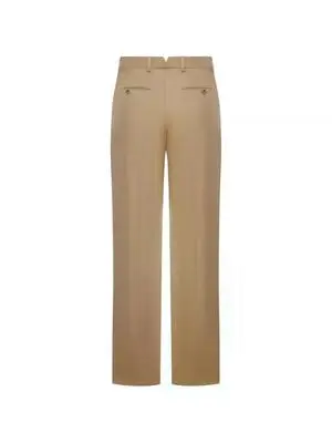 AMI Paris Pleated Trousers - Brown