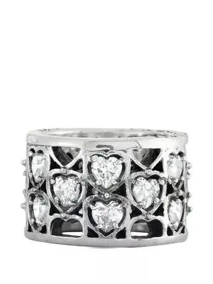 KING BABY STUDIO Heart-cut Cubic Zirconia Band - Silver