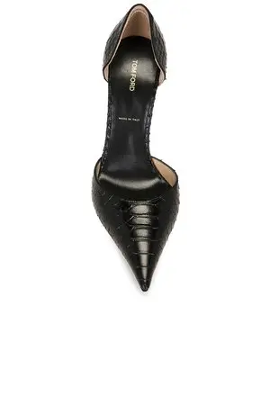 TOM FORD Printed Python D'orsay Pump - Black