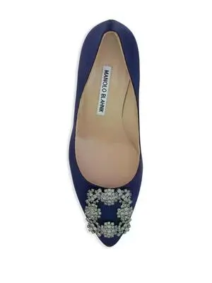 Manolo Blahnik 70mm Hangisi Satin Pumps