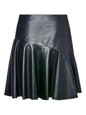 YVES SALOMON Panelled Leather A-line Skirt