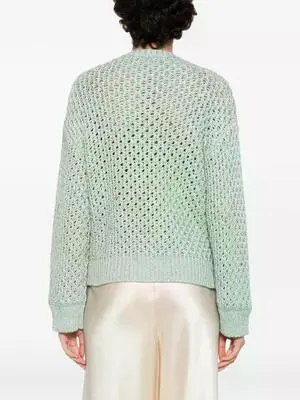 Fabiana Filippi Openwork Knit V-neck Sweater