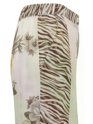 ANNA MOLINARI Floral And Zebra Print Trousers