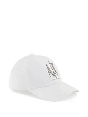 Armani Exchange Logo-embroidered Baseball Cap - White