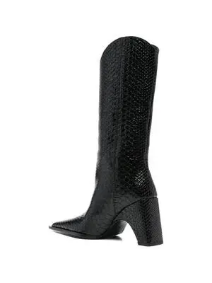 Coperni Python-embossed Cowboy Boots