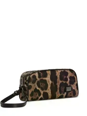 Dolce & Gabbana Leopard-print Pouch - Brown