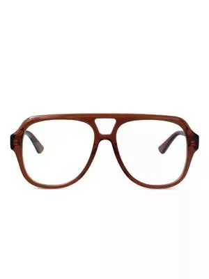 Chloé Pilot-frame Glasses - Brown
